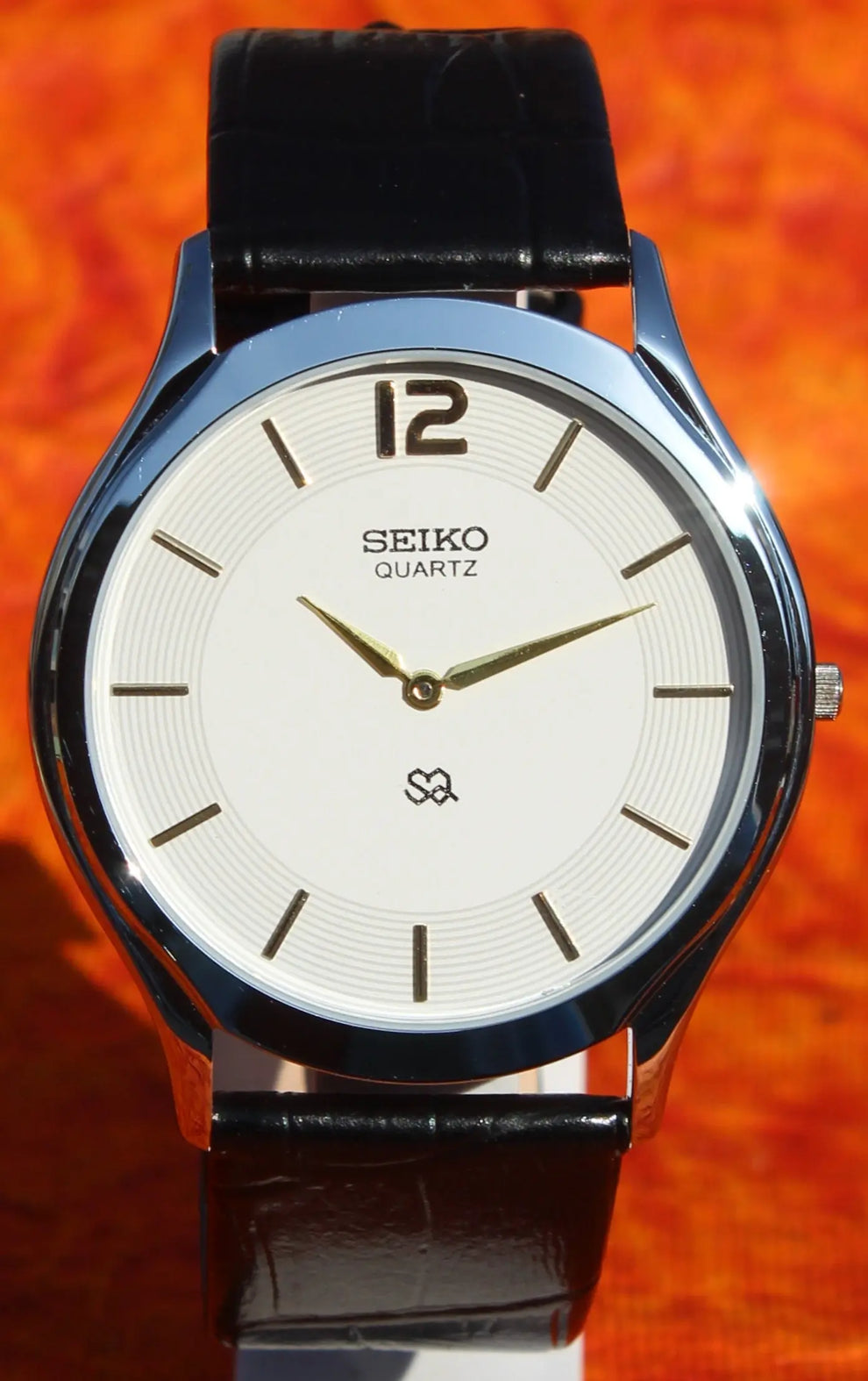 Stainless Steel Watch - Seiko Quartz Slim Two Hands Japan Made ...